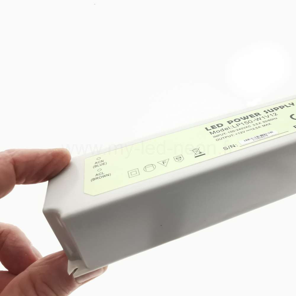 bloc alimentation 150w 12v 12A étanche slim