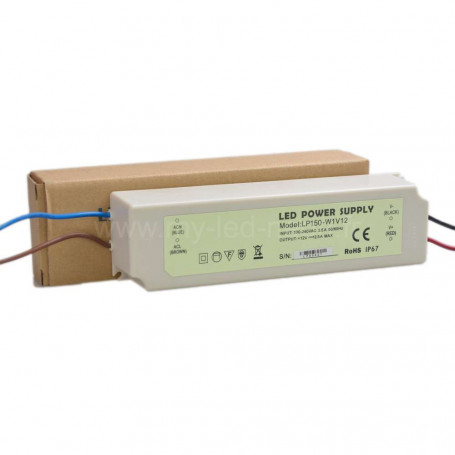 bloc alimentation 150w 12v 12A étanche slim
